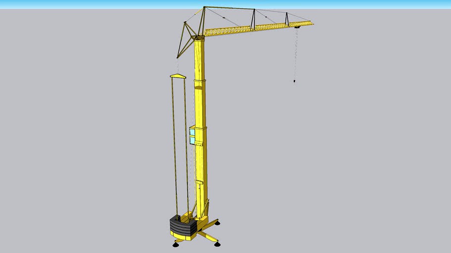 Mobile Tower Crane 3d model