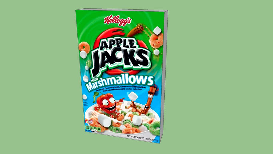 Kellogg's Apple Jacks 3d model Kellogg's Apple Jacks 3d model