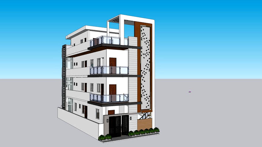 THE G+2 ELEVATION 3d model