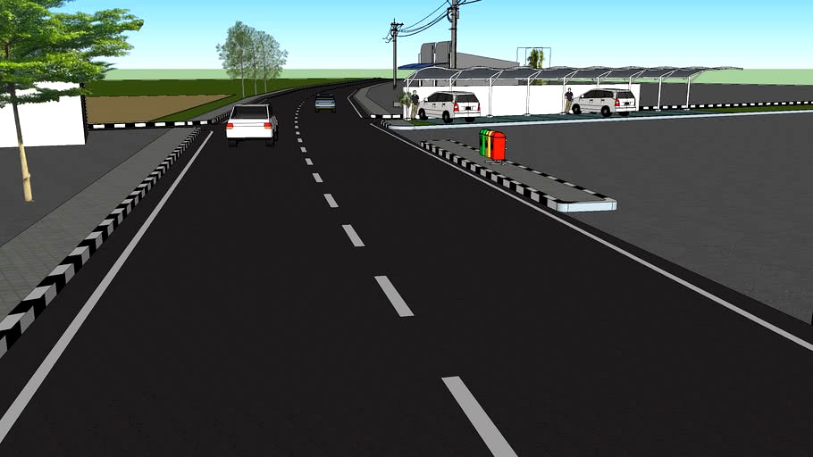 Jalan Raya 3d model