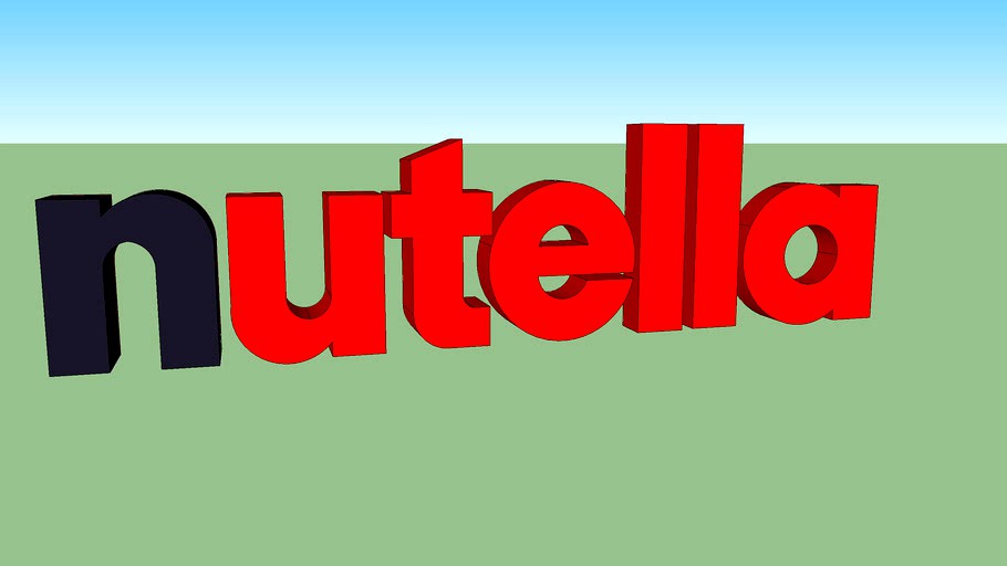 Nutella logo 3d model
