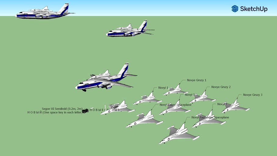 Novyi Spaceplanes (Fictional) 3d model