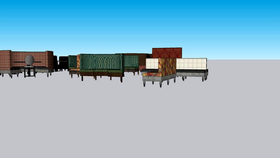 RESTAURANT BOOTHS & BANQUETTES 3d model