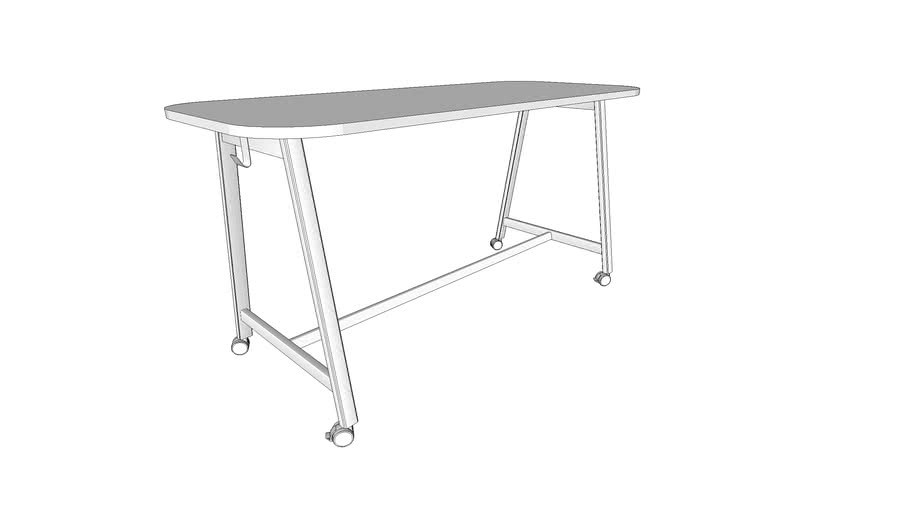 Haworth - PopUp Table Oval 180 x 76 cm modified by Pooh 3d model