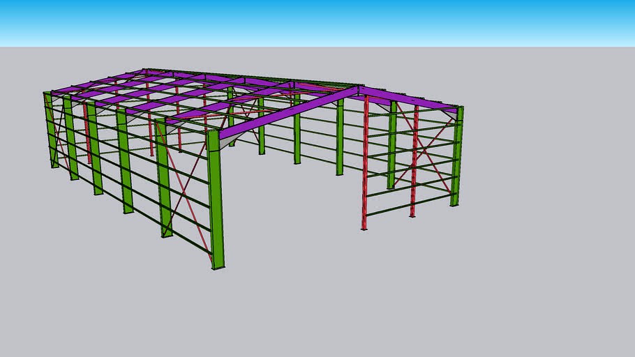 Portal Frame Structure 3d model