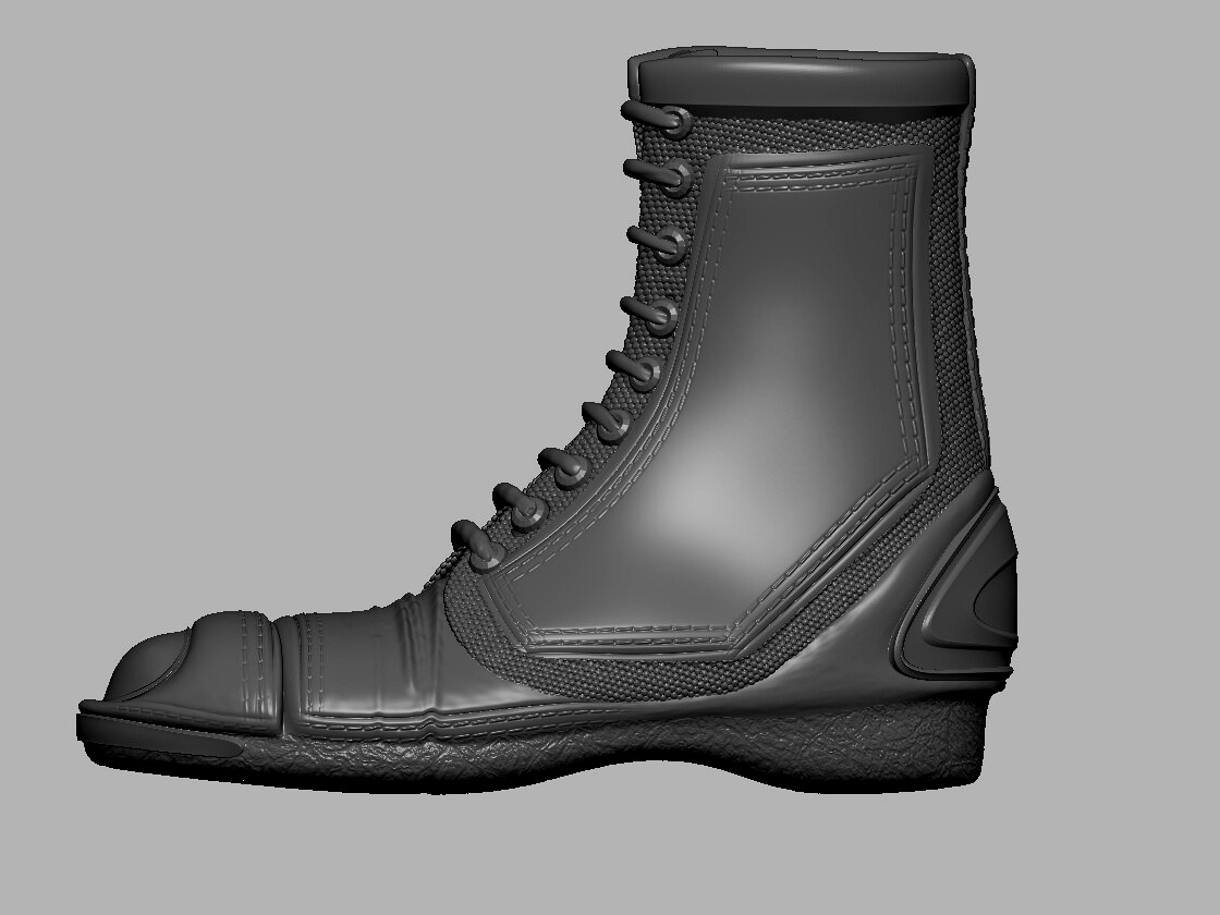 digital boots + renders 3d model