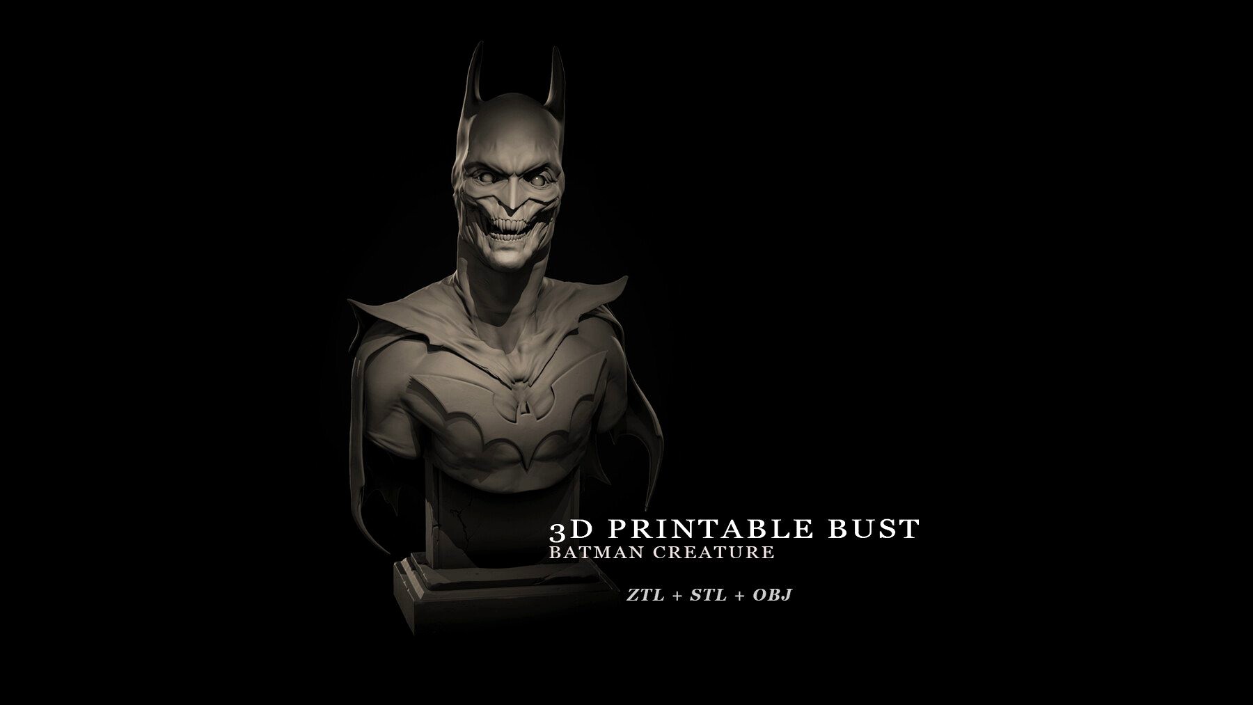 Batman Creature Bust - 3D Printable Sculpture model
