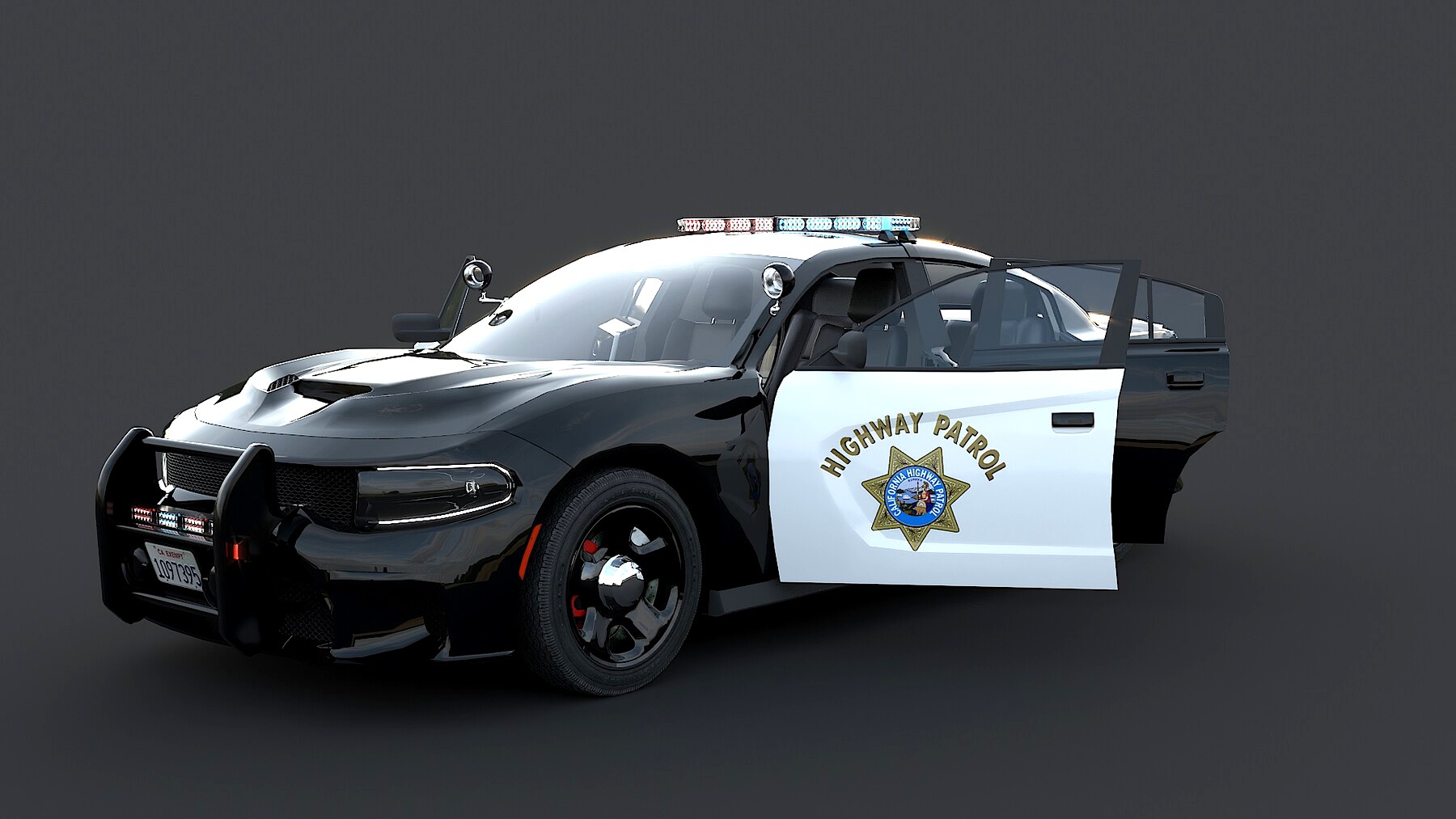 Dodge Charger California highway patrol 3d model