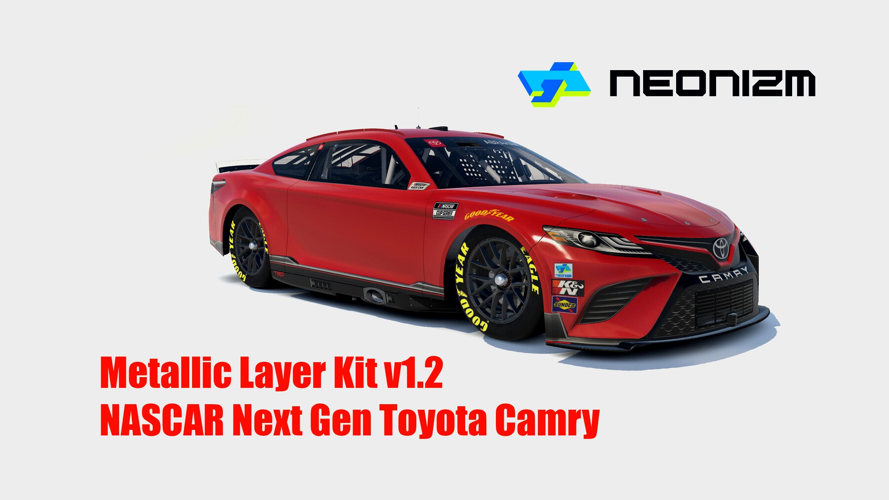 Neonizm Texture Tool Kit - iRacing NASCAR Next Gen Toyota Camry 3d model