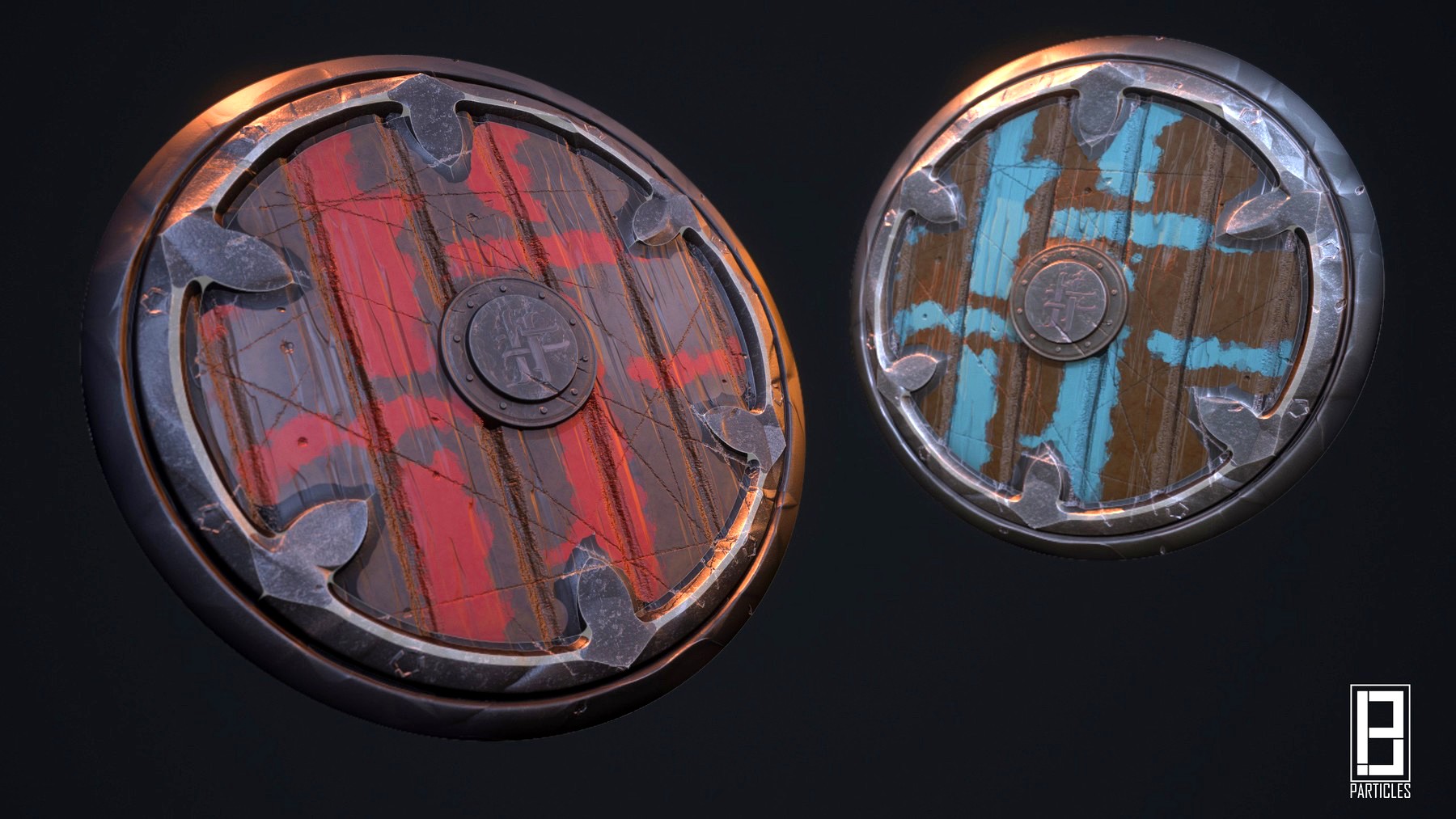 4K PBR Texture of Stylized shield 3d model