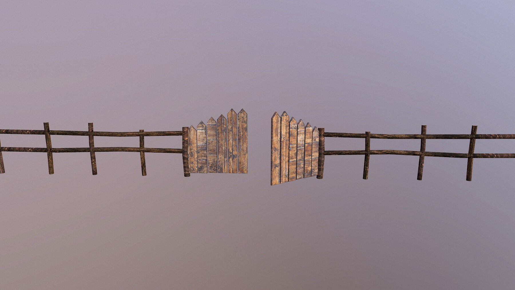 Wooden Fence 3D Model