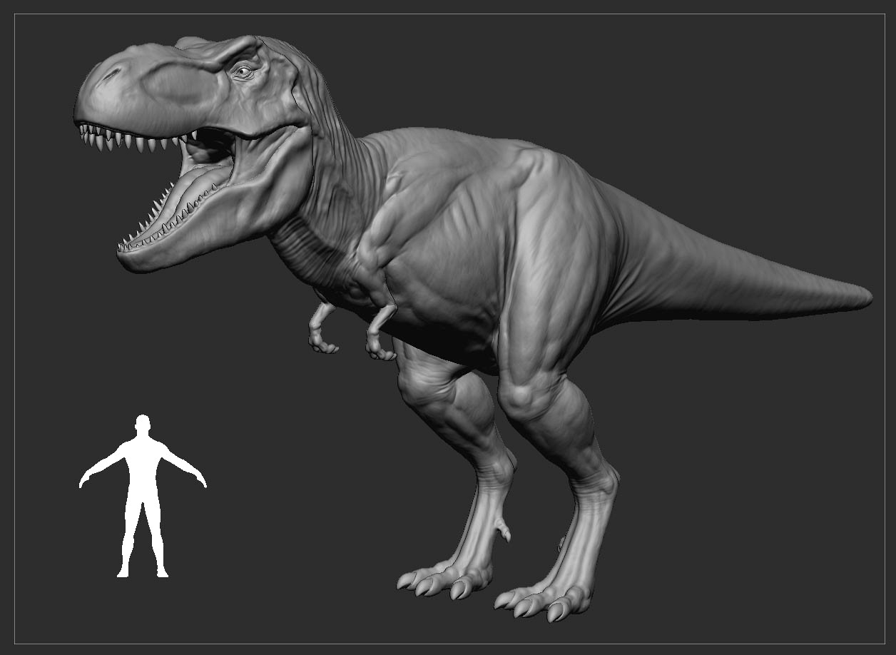 TRex high poly base mesh 3d model