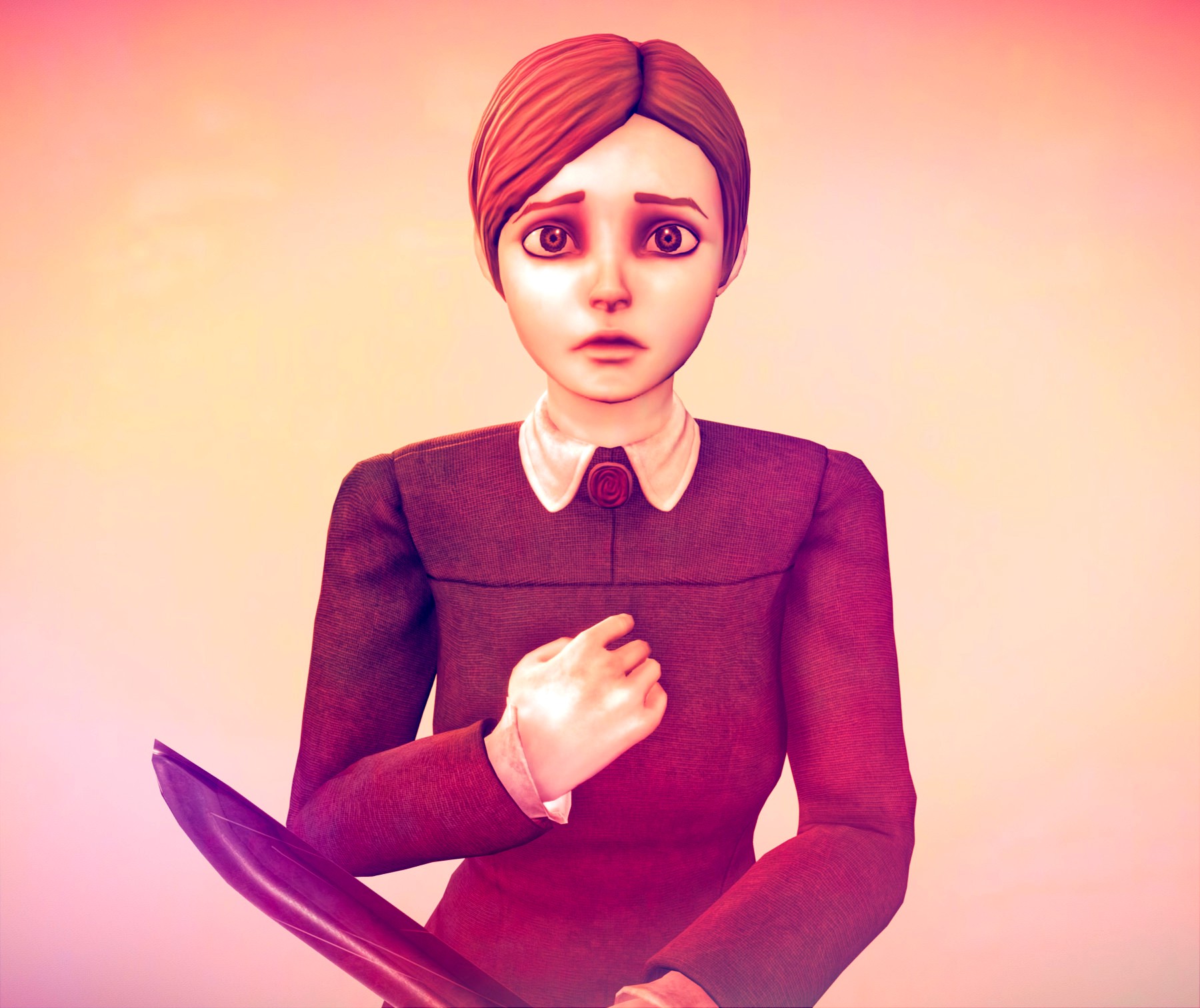 Jennifer(Rule Of Rose) - Stylized Female Character - Game Ready 3d model