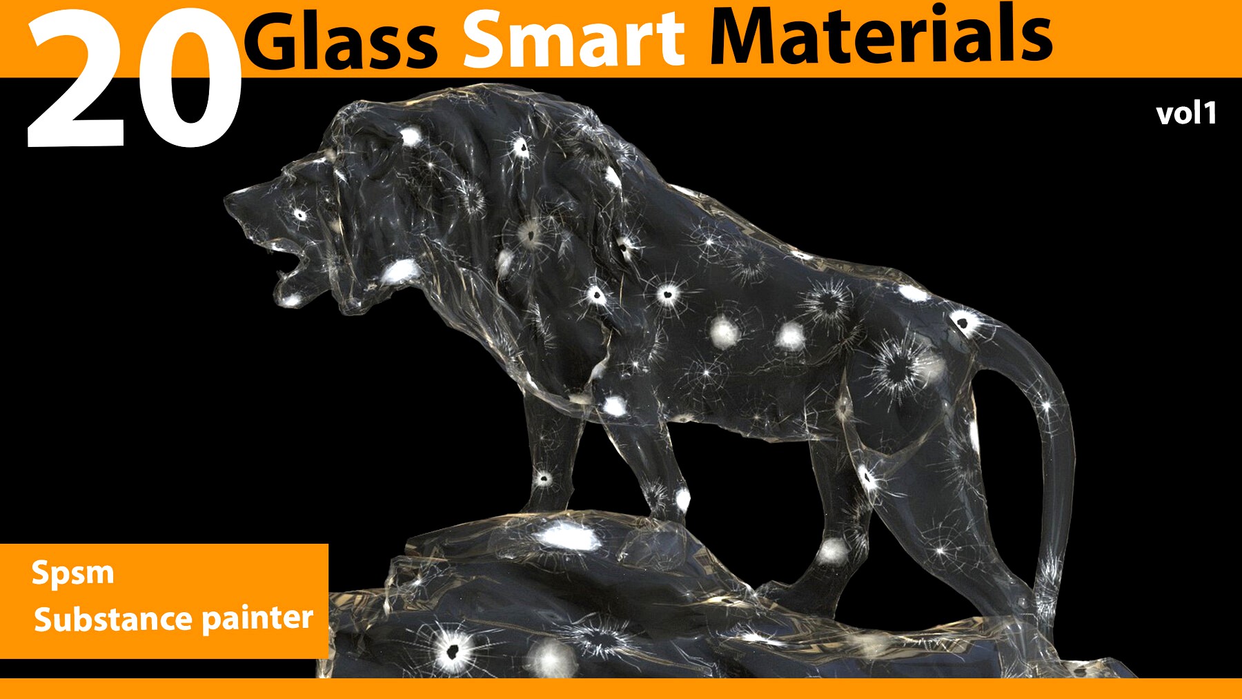20 Glass Smart Materials - (vol1) 3d model