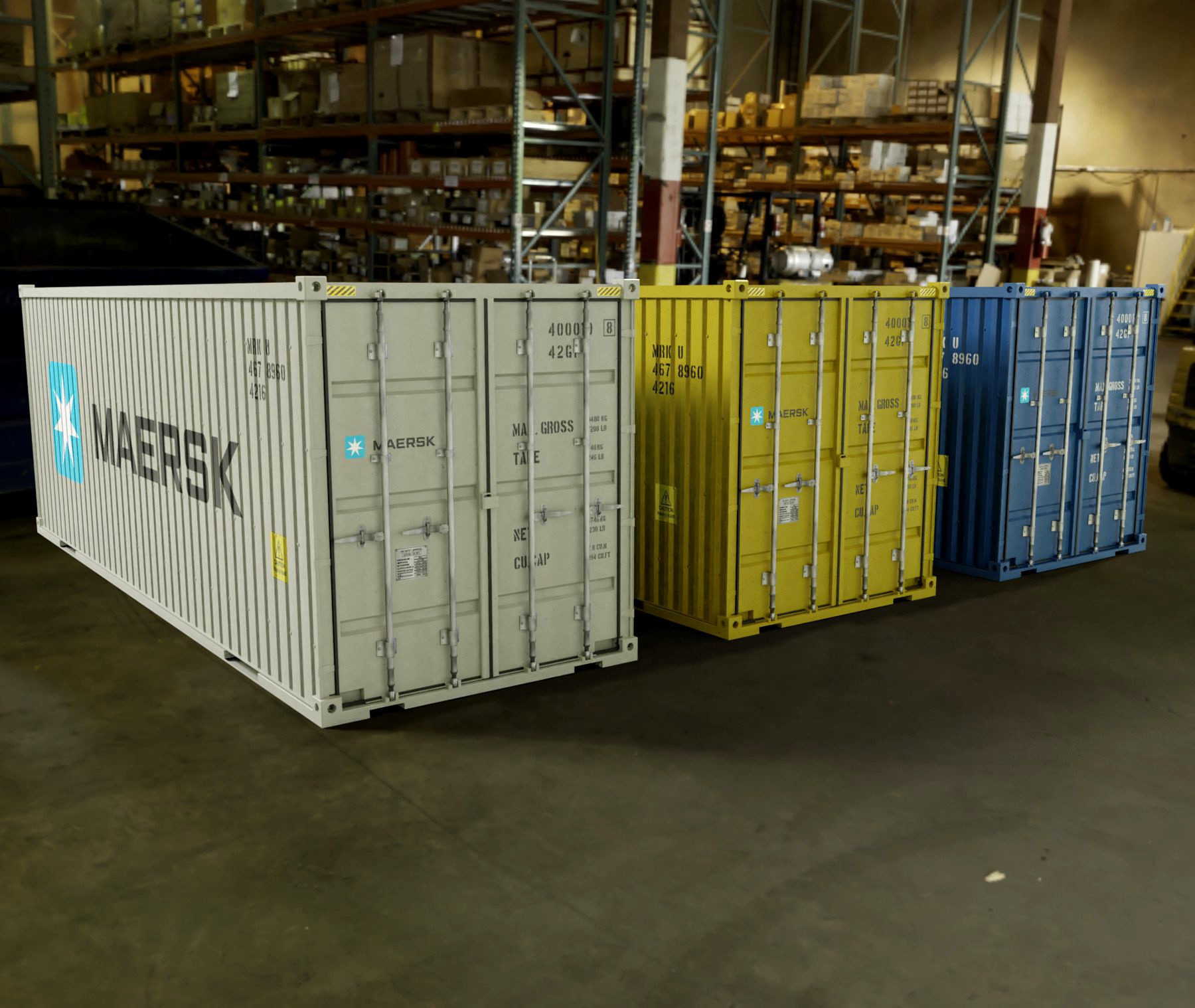 Shipping containers 3D model