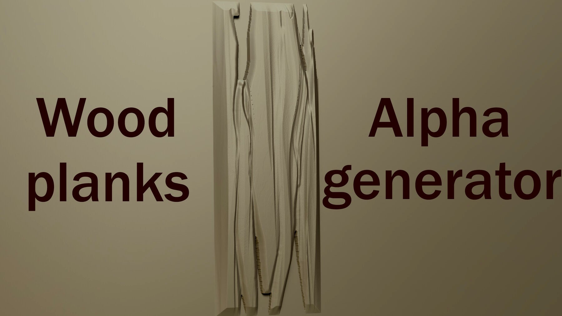 Stylized wood planks alpha generator 3d model