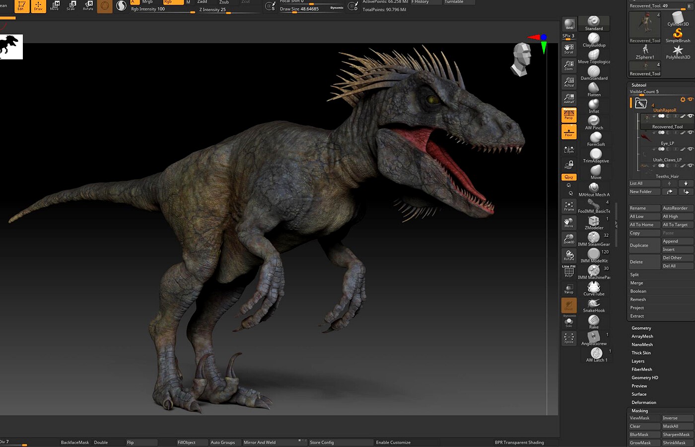 UtahRaptor SCULPT Project 3d model
