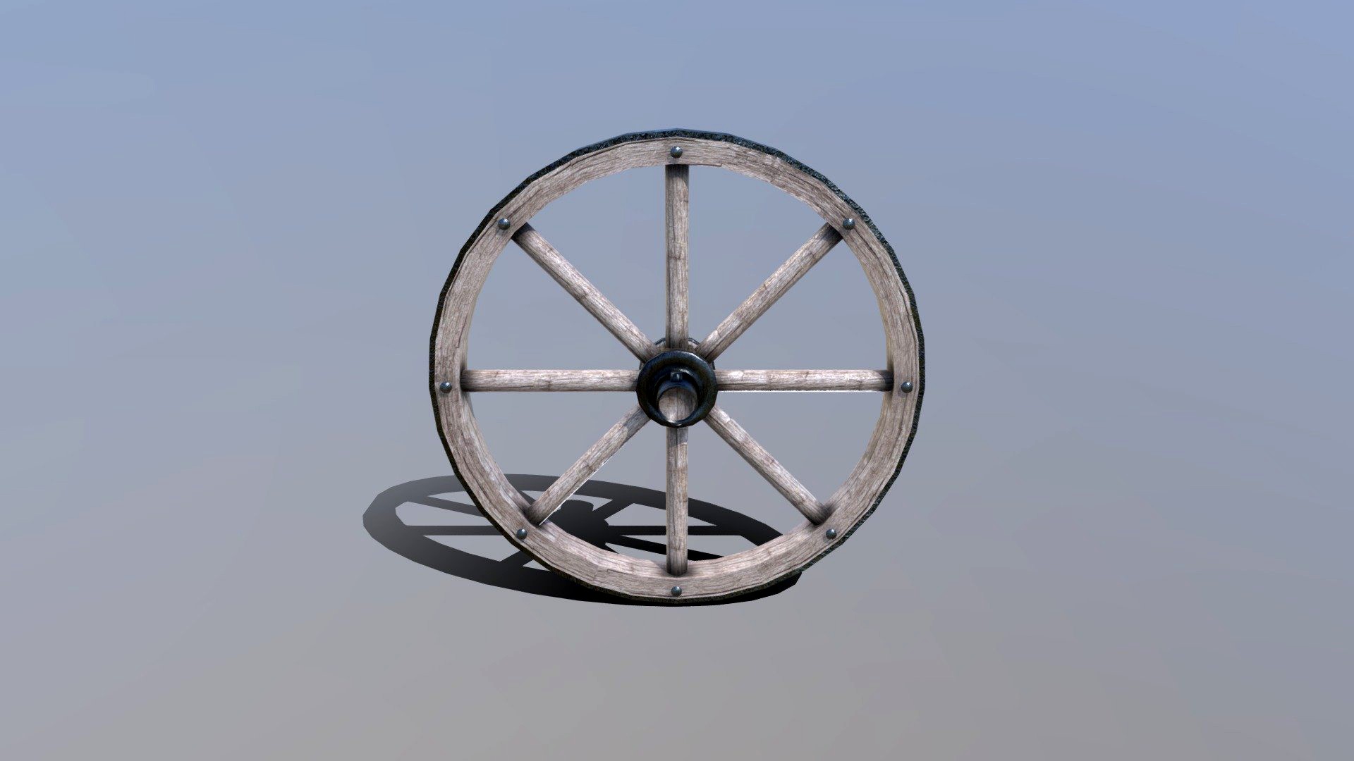 Medieval Cart Wheel 3d model
