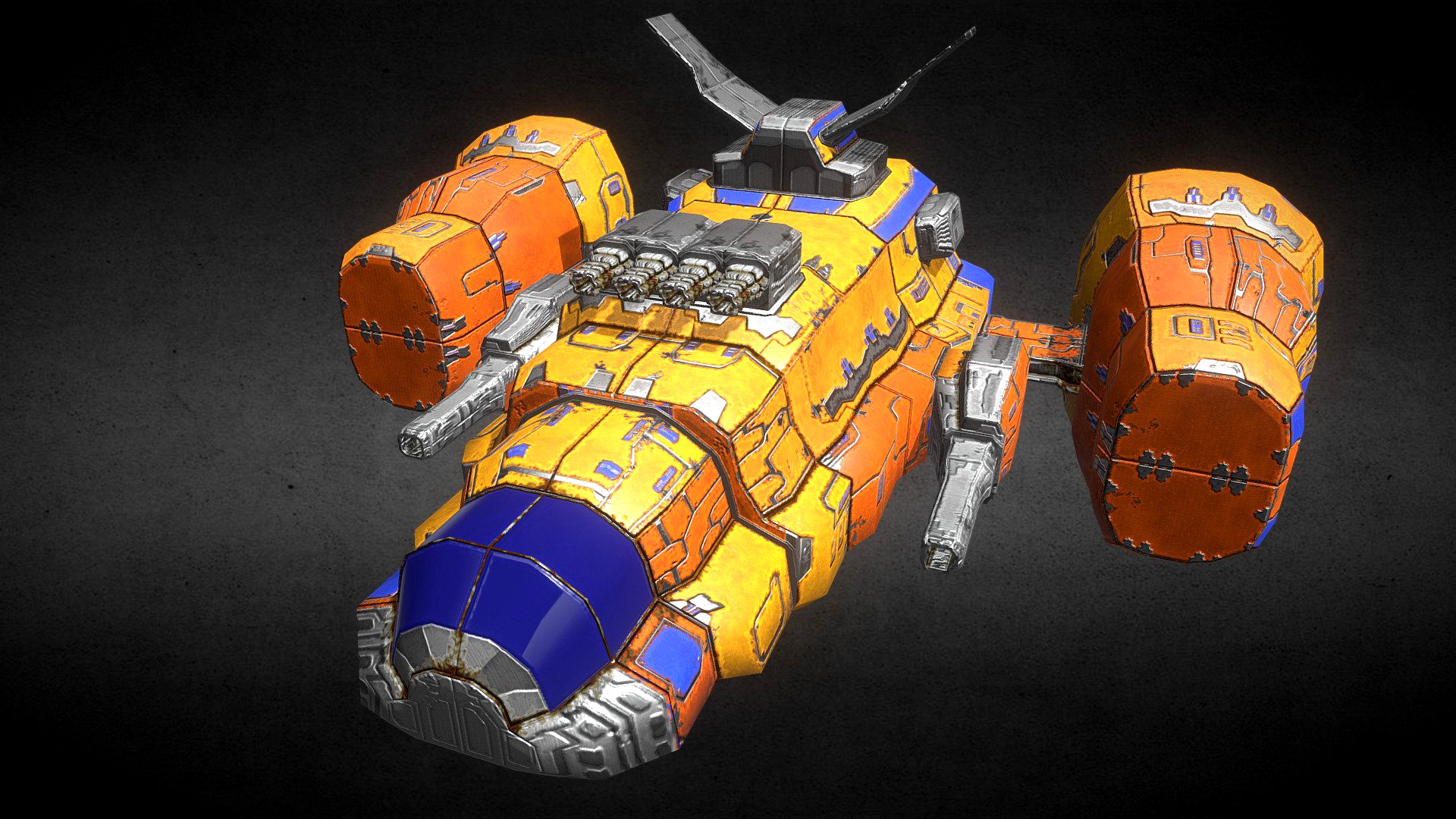 Heavy Space Fighter 3d model