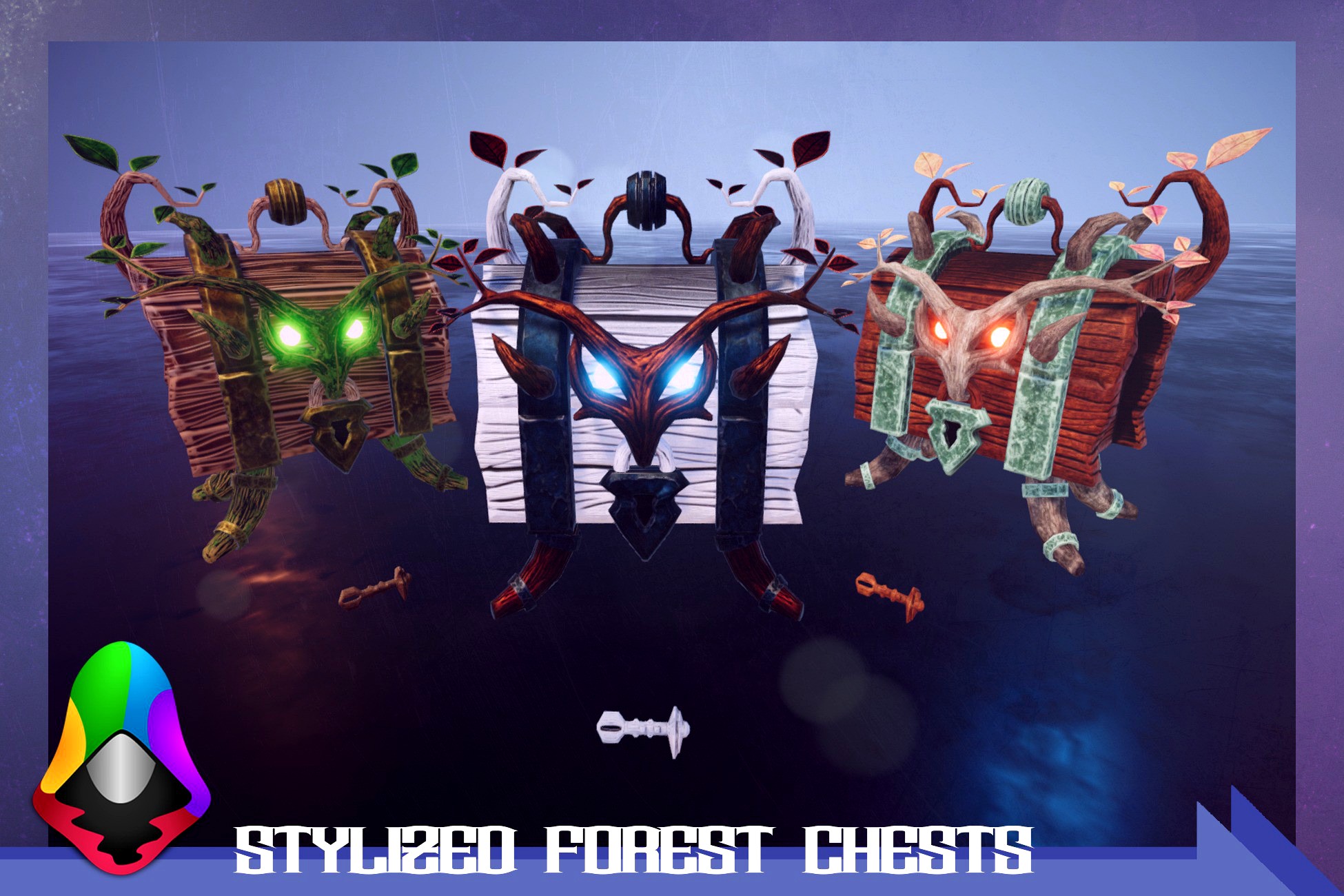 Stylized Chests: Forest Chest 3d model