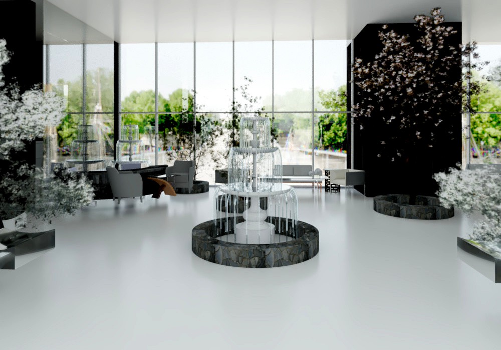 3D Revit Office building interior design model