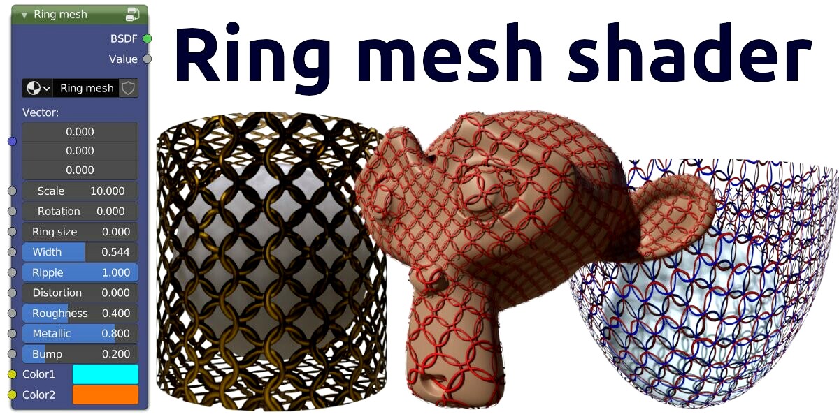 Ring mesh shader for Blender 3d model
