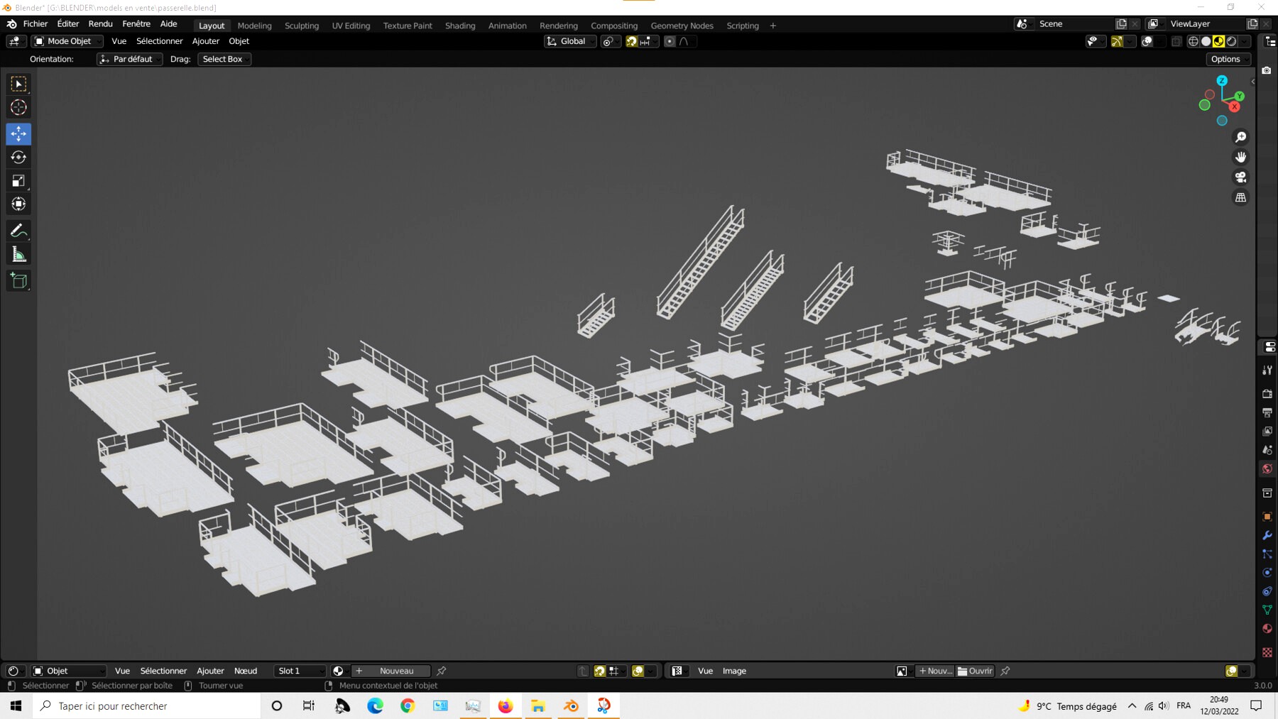 3D Walkway / Blender model