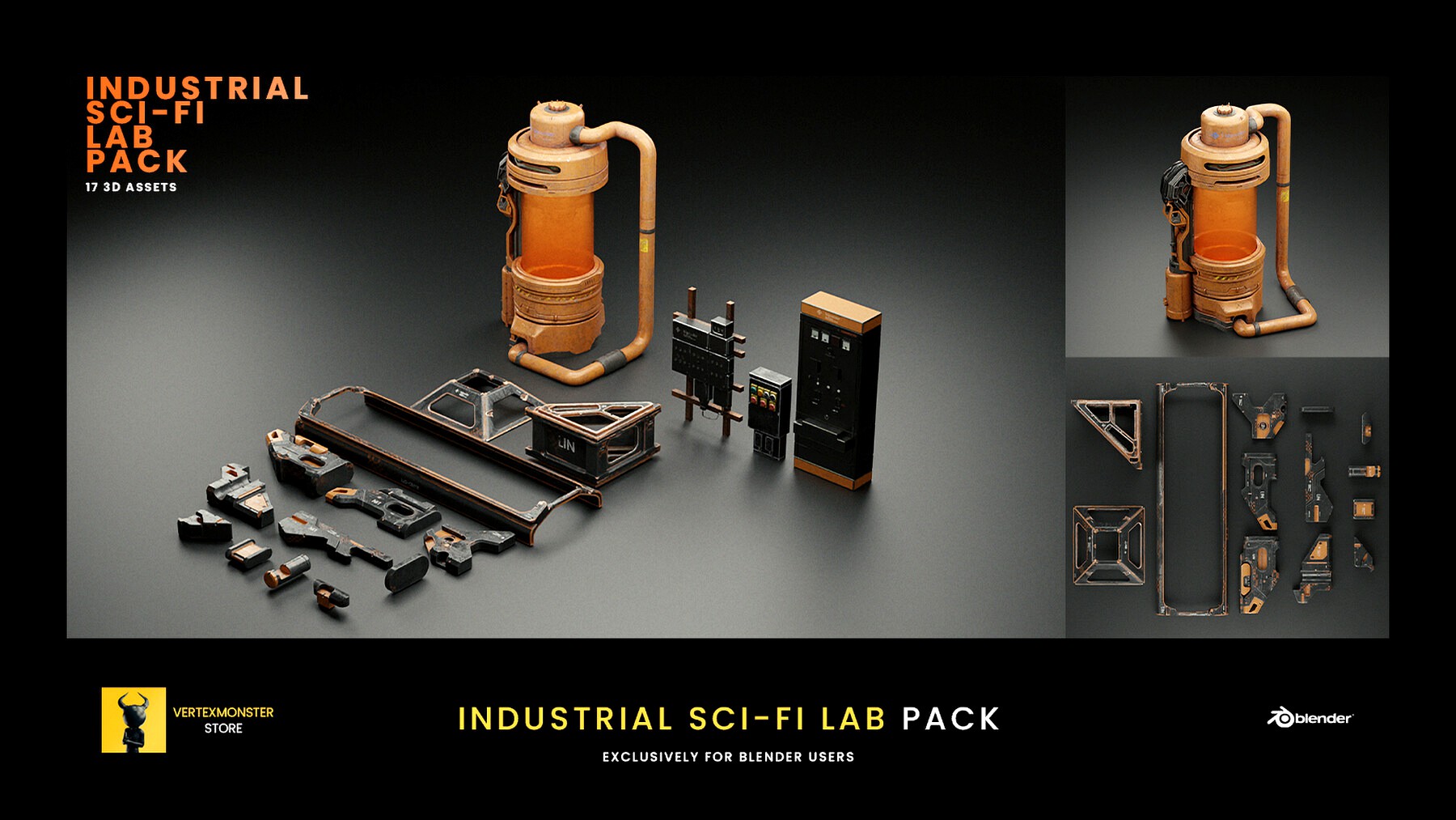 Industrial Sci-Fi Lab Pack 3d model