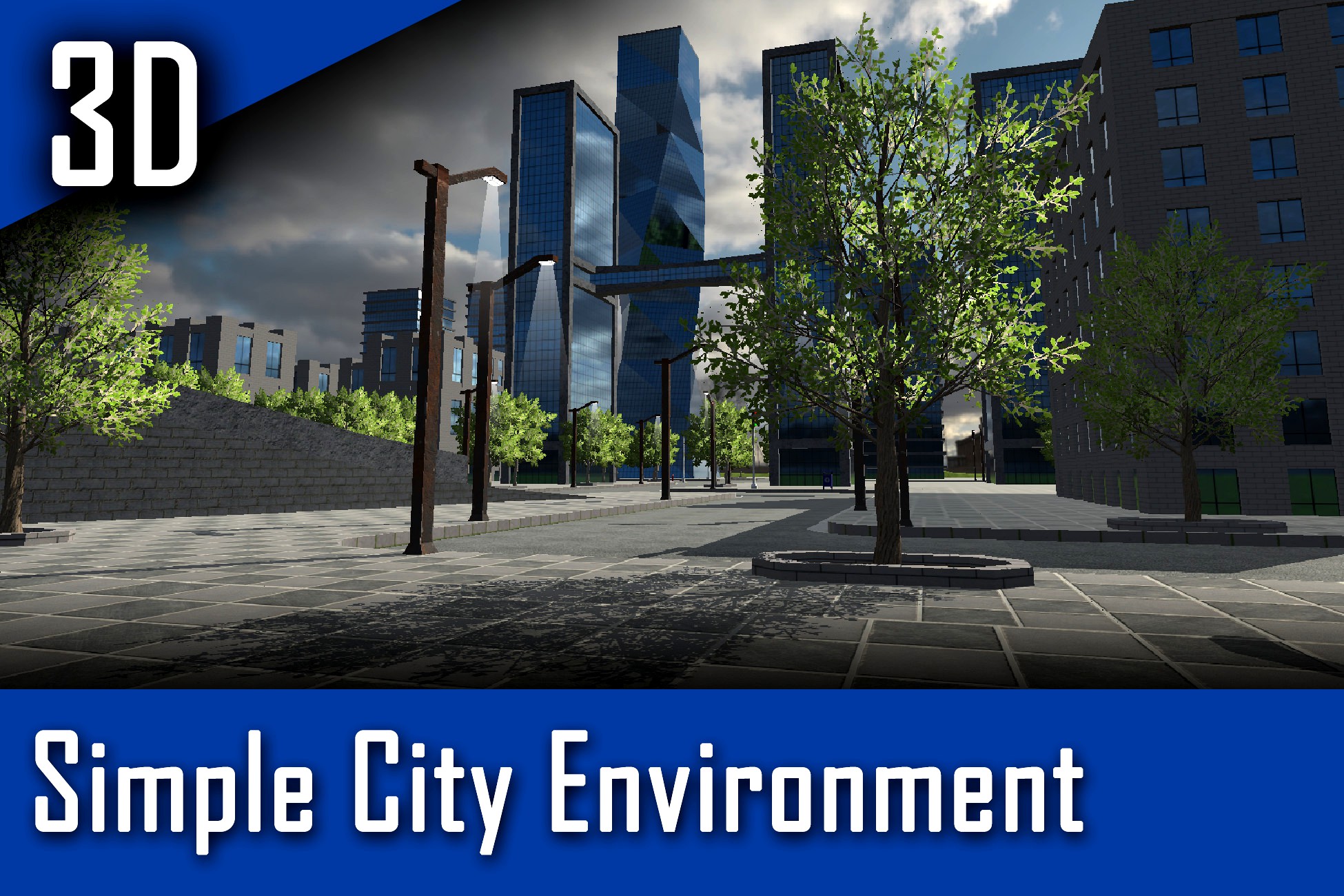 Simple City Environment 3d model