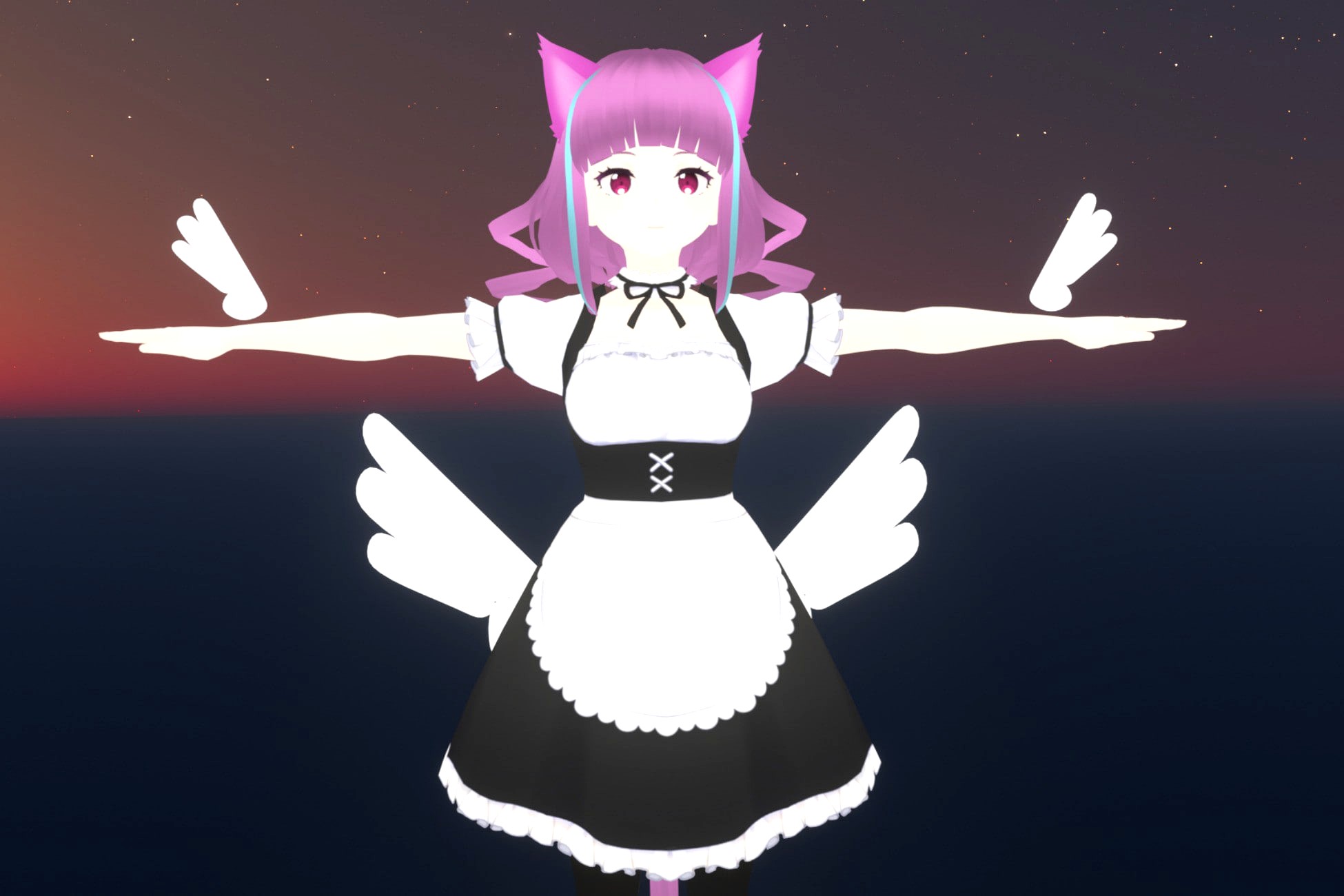 Cute Anime Girl Game Ready Low poly 3D model - Fumiko