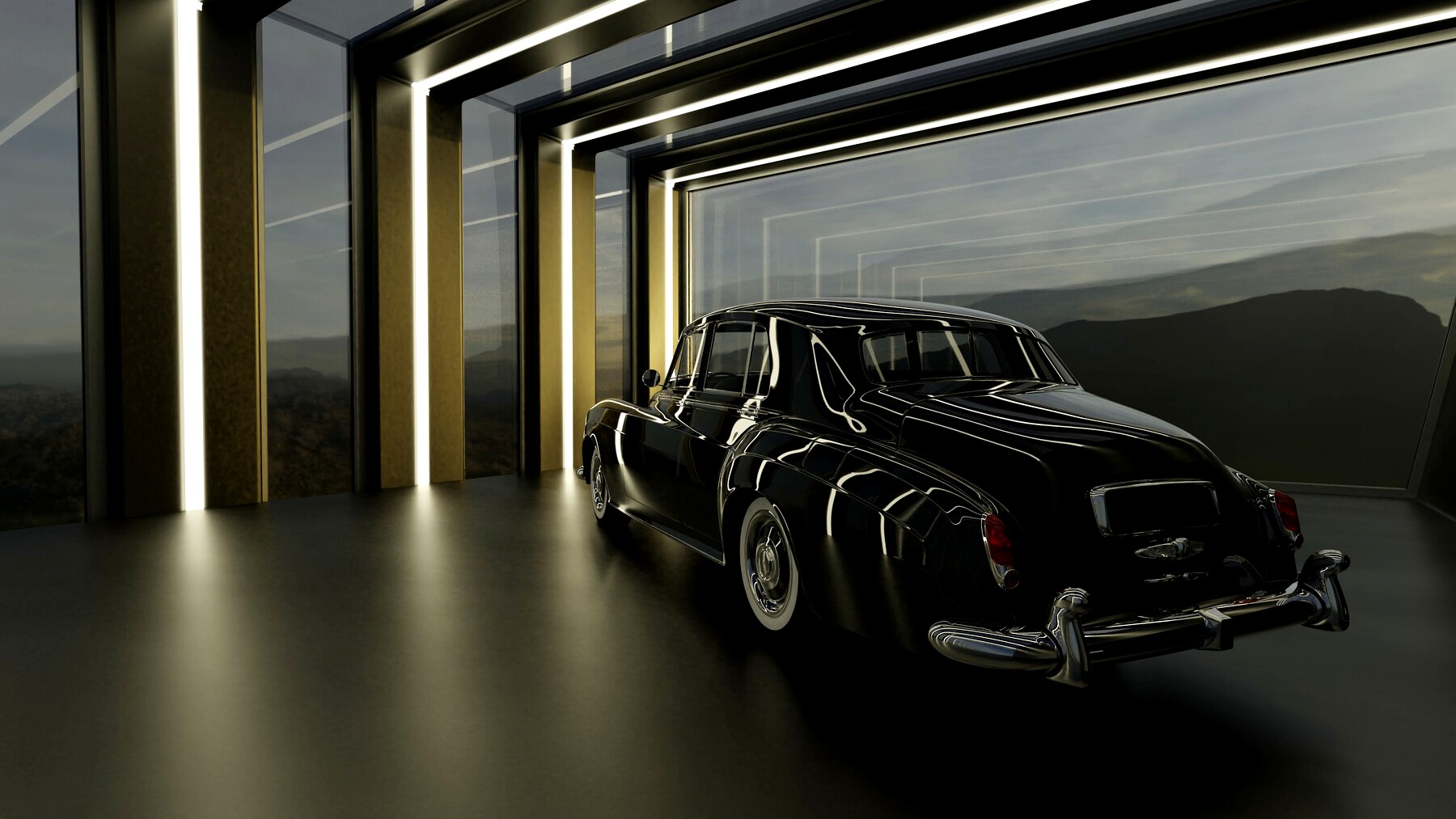 modern garage 3d model