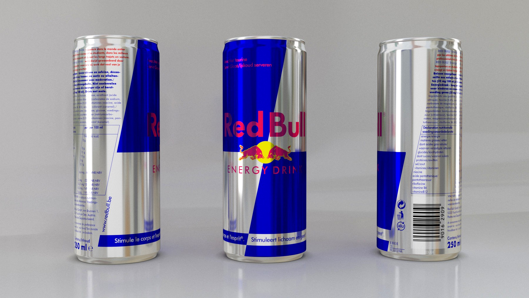 Red Bull Energy Drink 3d model
