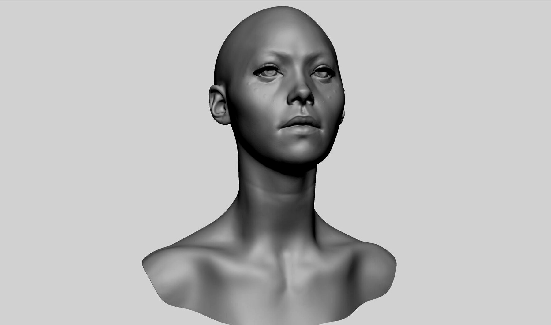 Stylized Female Head Bundle 3d model