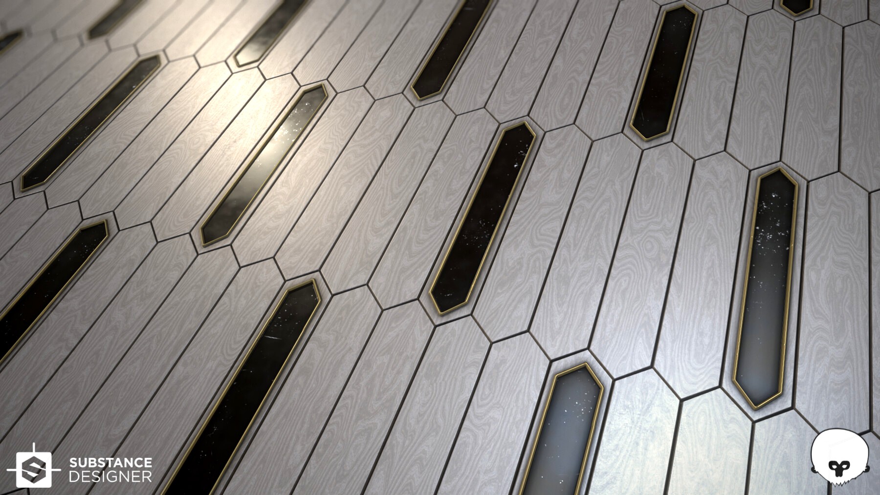 20 procedural parquet material + 20 texture set(4k) 3d model