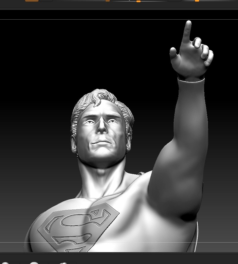 Superman Christpher Reeve 1978 in Zbrush ZPR 3d model