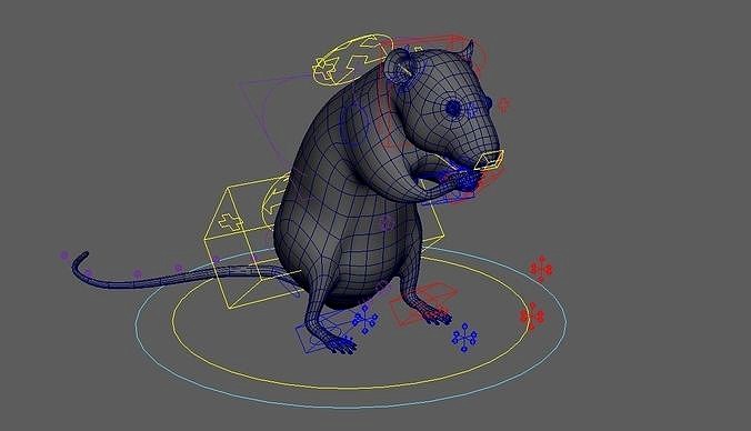 3D Realistic Rat Model with RIG