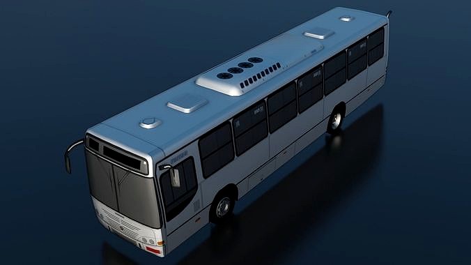 TORINO BUS LOW POLY GAME READY 3d model