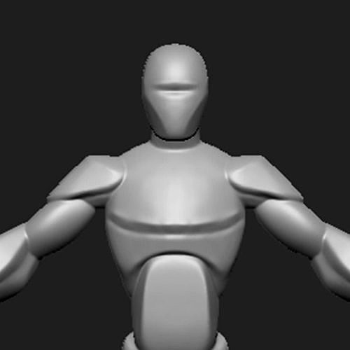 Stylized male base mesh 3d model
