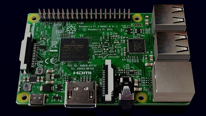 RASPBERRY PI LOW POLY GAME READY 3d model
