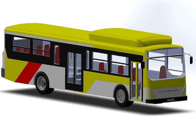 Hyundai city bus solidwork 3d model