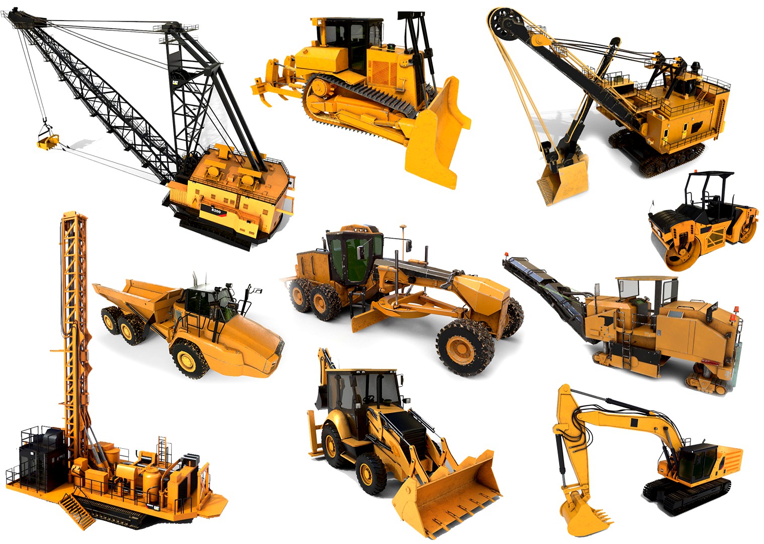10 Commercial Vehicles 3d model collection