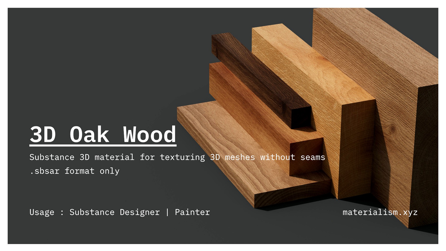 3D Volumetric Oak Wood model