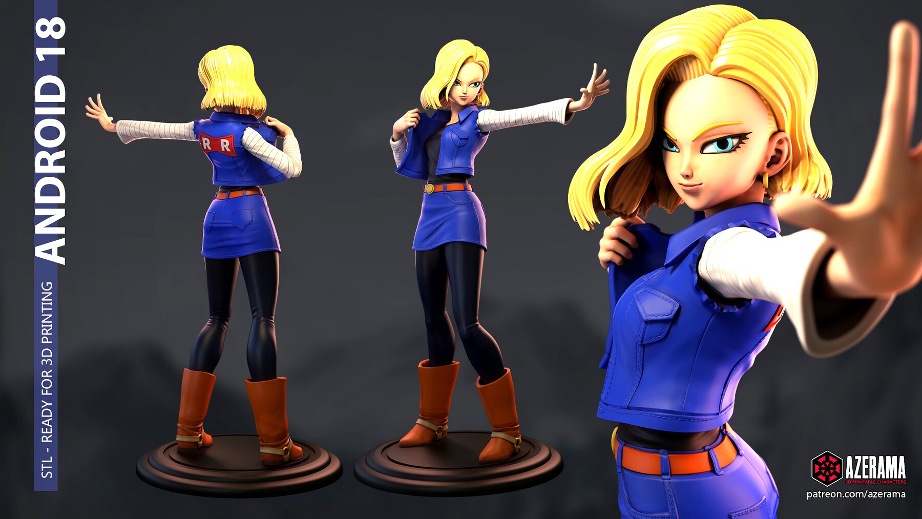 Android 18 STL Ready for 3D Printing model