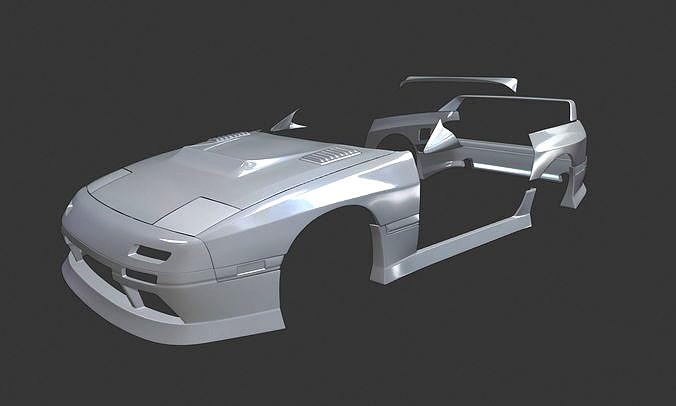 Sexy Style SS Mazda RX7 FC3S Body Kit 3d model