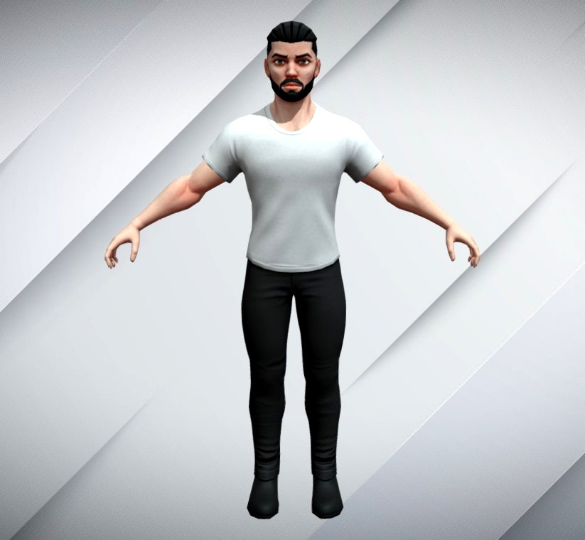 Kiroh (Clothes on) - Stylized Male Character - Game Ready 3d model