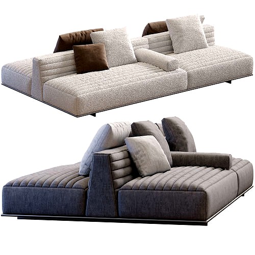 Sofa Roger By Minotti 3d model