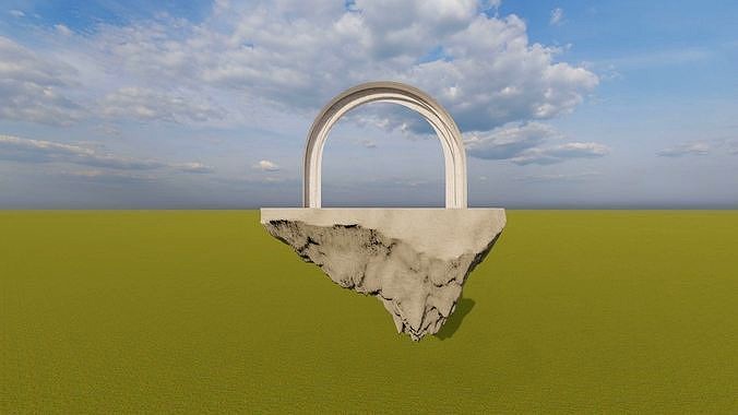 Portal Arch on Floating Island 3d model