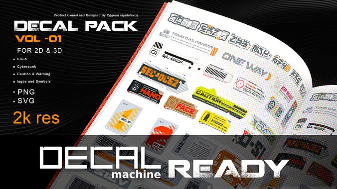 Decal Machine Decal pack Vol -0 3d model