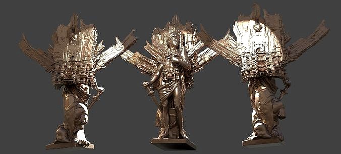 Gods Monolith statue 3d model