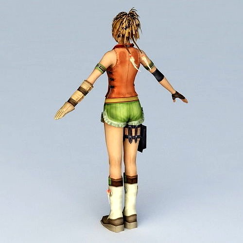 Final Fantasy Female Character 3d model